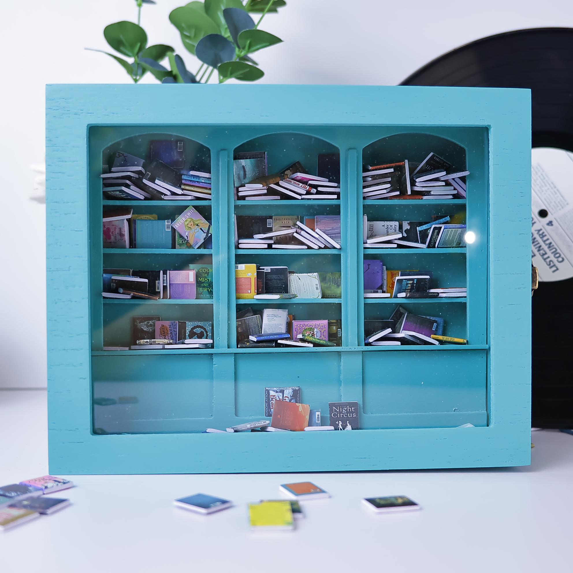 Teal bookshelf store