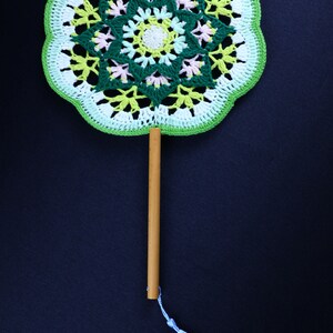 Chinese Round Fan Crochet Pattern Floral Theme, Handmade, Crochet ...