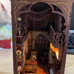 Magic Book House 3D Bookshelf, Assembled DIY, DIY Magical Bookends, 3D ...