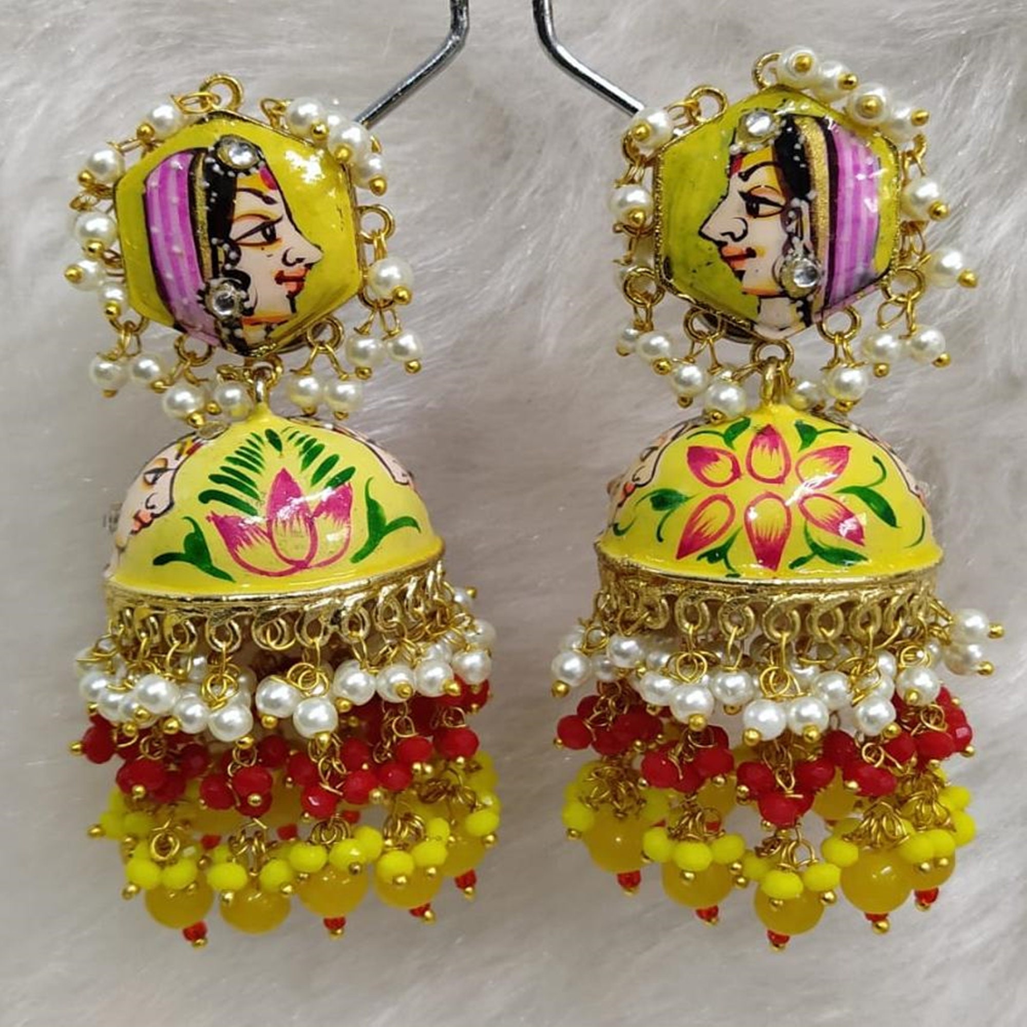Hand Made Indian Traditional Gold Plated Lord Radha Rani Temple Jewelry ...