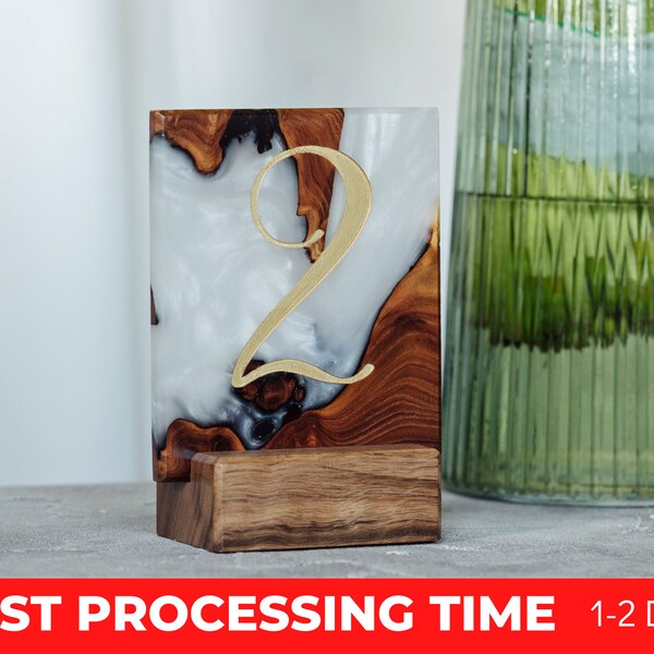 Wood and Resin Table - Etsy