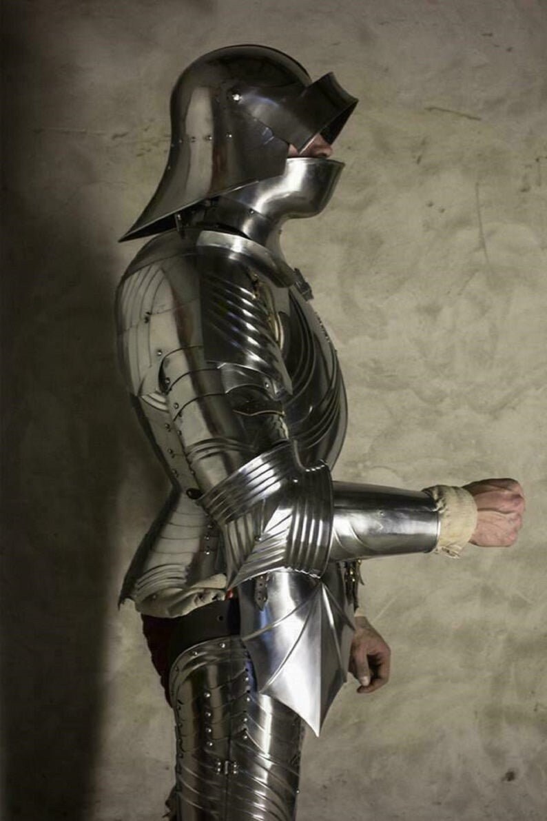 Knight Armor Medieval German Armour Suit Plate Gothic Warrior Armour 18 ...