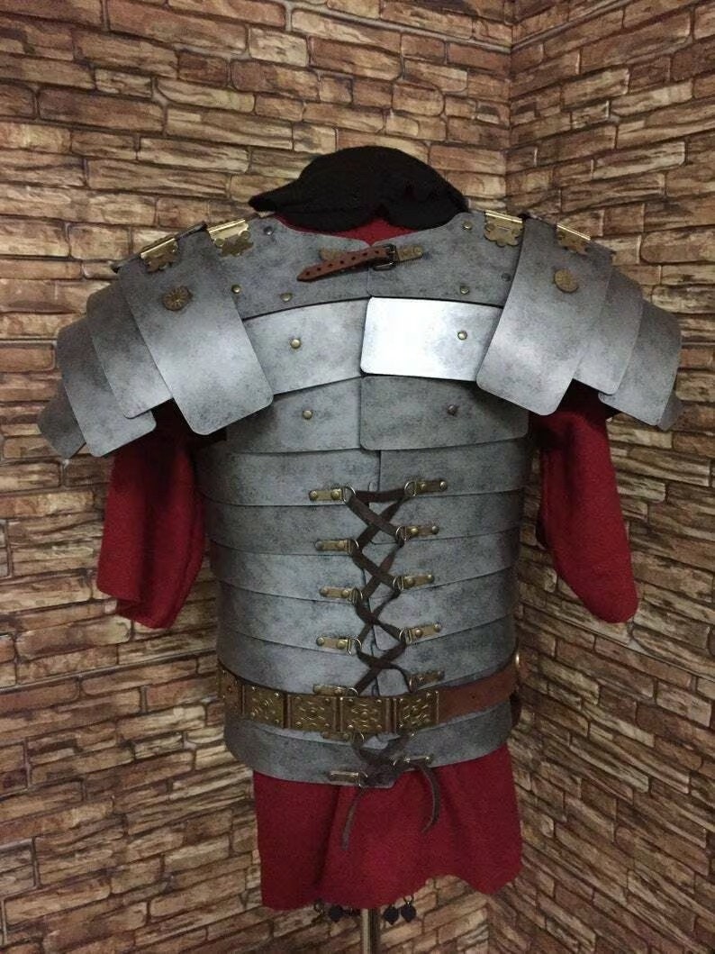 Solid Medieval Roman Centurion Legionary Soldier Costume Rome Officer ...
