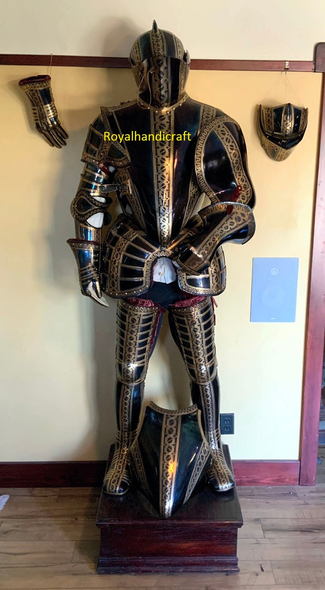 Medieval Best German Armour of Gold Etched Knight Suit of - Etsy