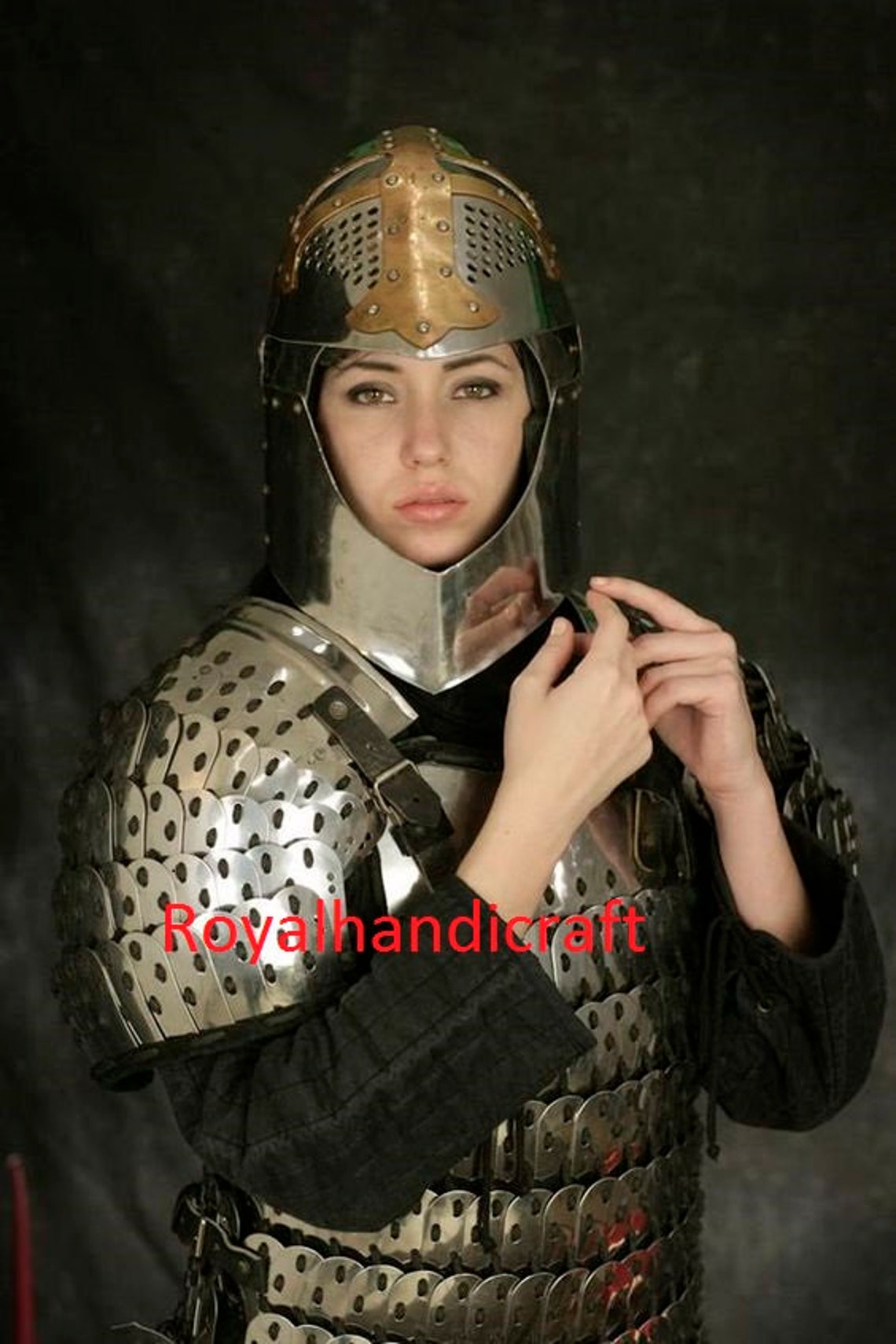 Medieval Woman Lady Lamellar Armor With Armor, Knight, Warrior Girl Set ...