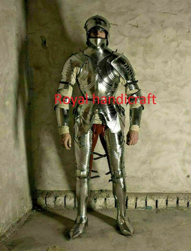 Knight Armor Medieval German Armour Suit Plate Gothic Warrior Armour 18 ...