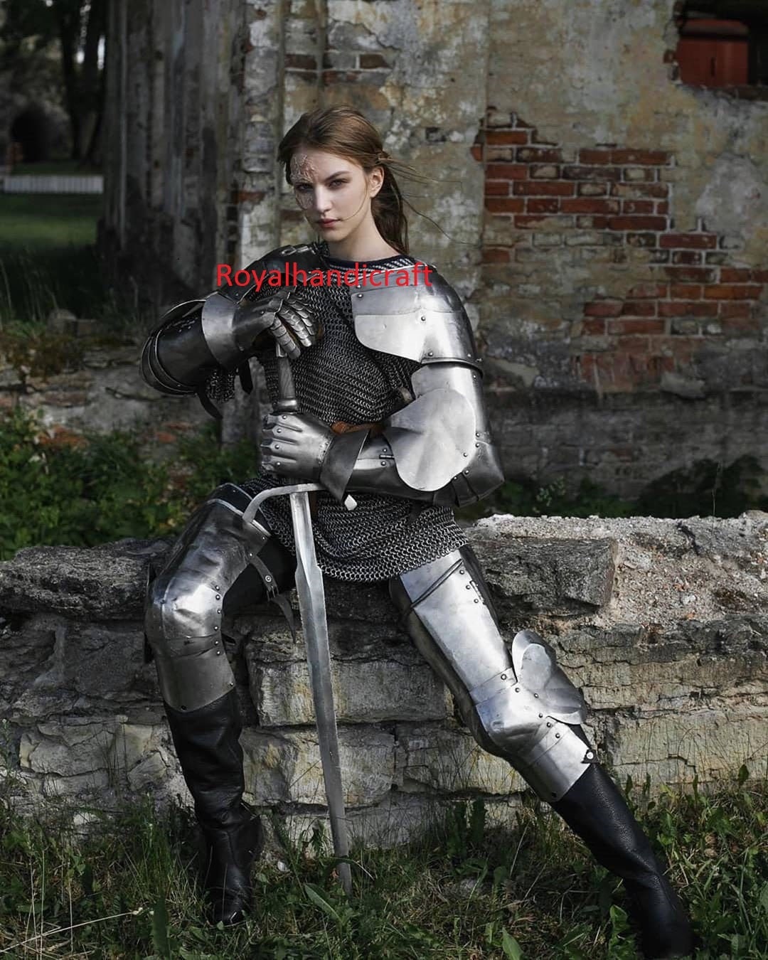 Medieval Woman Lady Armor With Armor Female Knight Warrior Etsy Canada