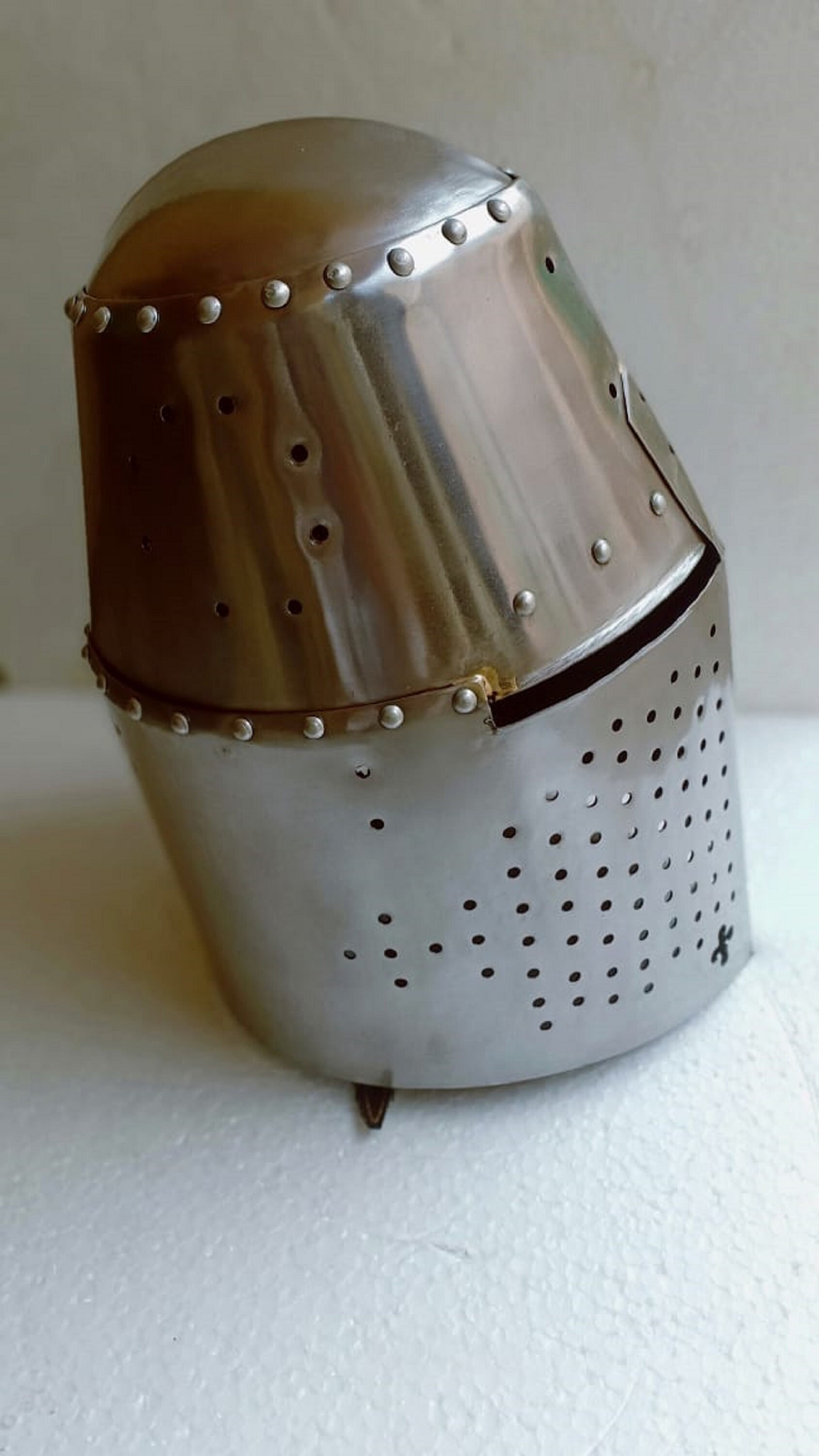 Medieval Knight Crusader Helmet Battle Warrior Helmet 18 Gauge Steel - Etsy