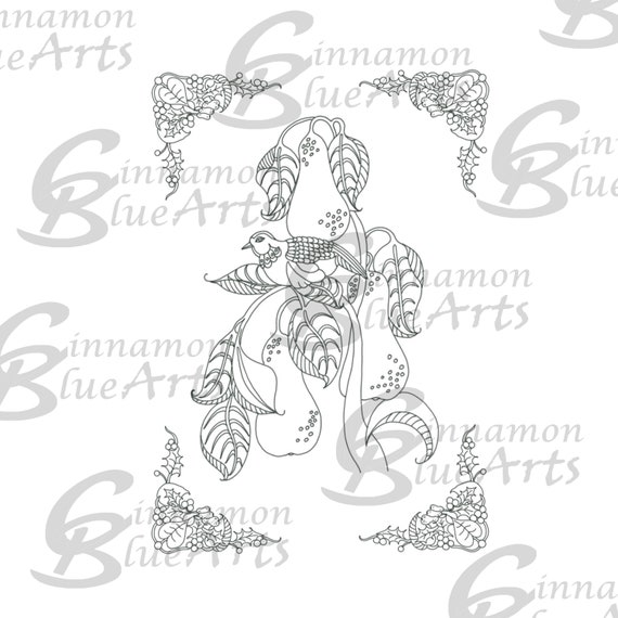 Partridge In A Pear Tree Coloring Page