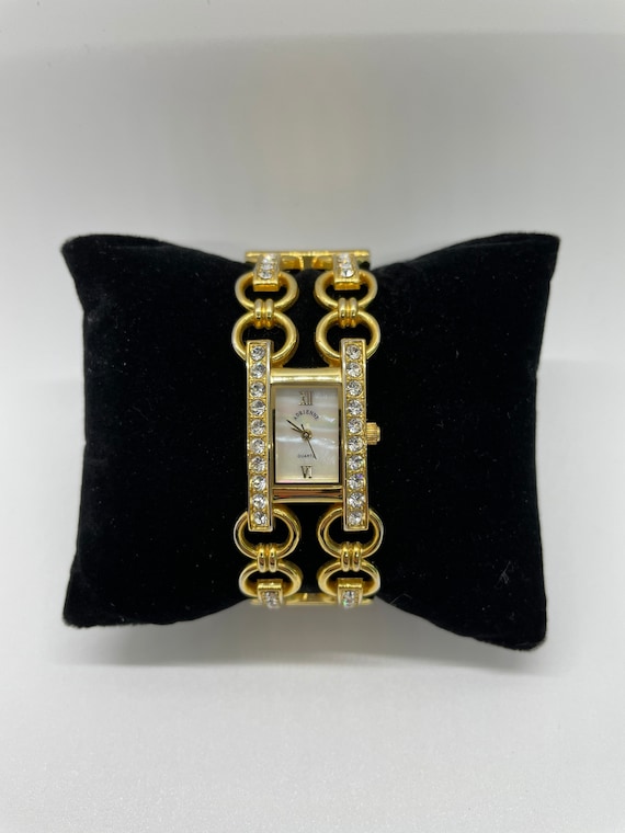 Vintage Adrienne Ladies Rhinestone Cuff Watch - Etsy