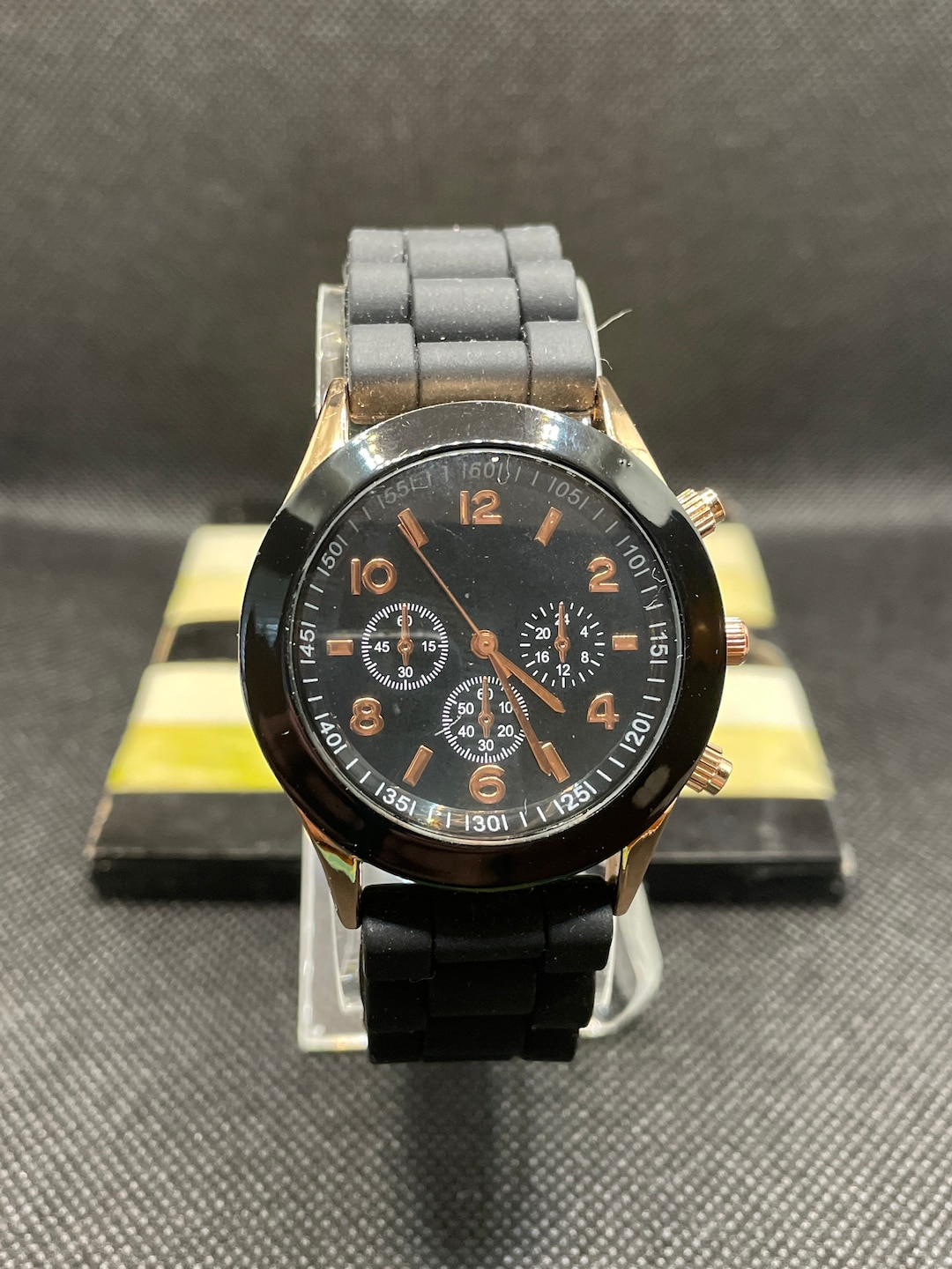 Vintage Unisex Black Watch - Etsy