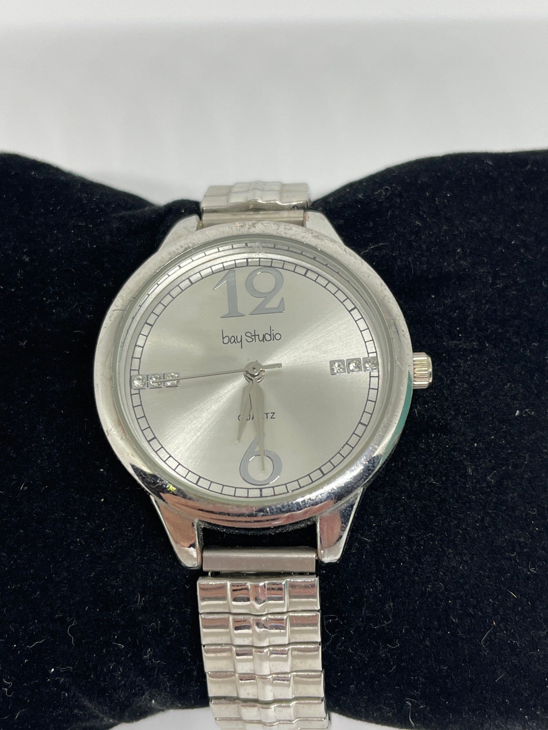 Vintage Bay Studio Silvertone Watch - Etsy
