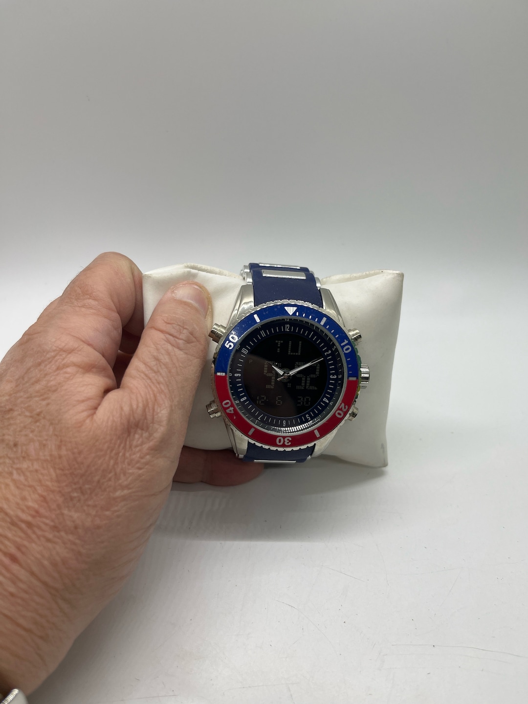 Men's Red White and Blue Watch - Etsy