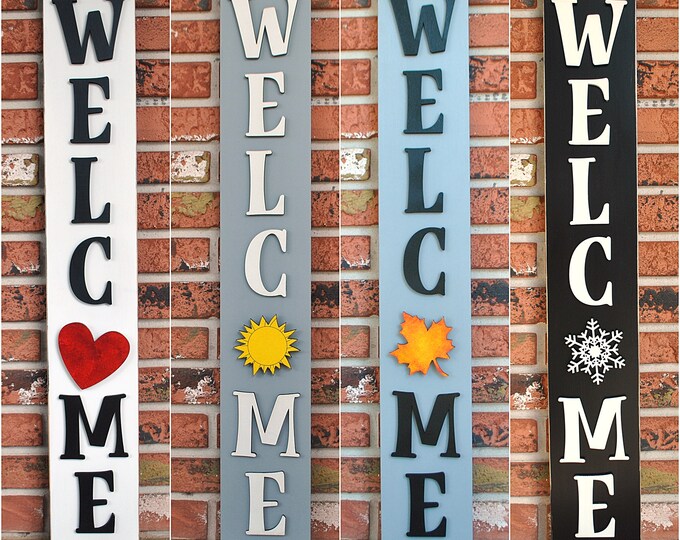 LARGE 36 Interchangable Welcome Porch Sign With Attachments, 3 Foot ...