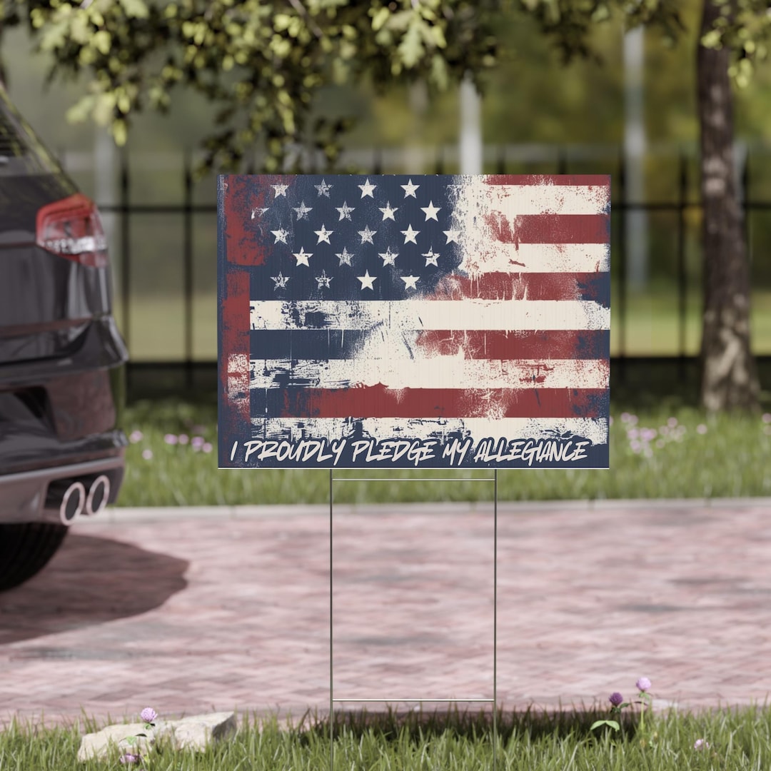 Patriotic Yard Sign, America Flag Inspired Outdoor Decor, American ...