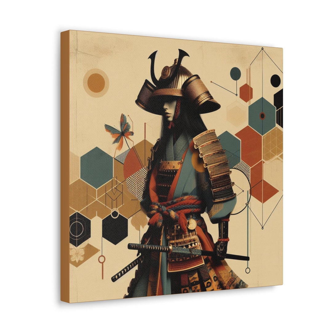 Samurai Vintage Urban Art canvas Gallery Wraps - Etsy