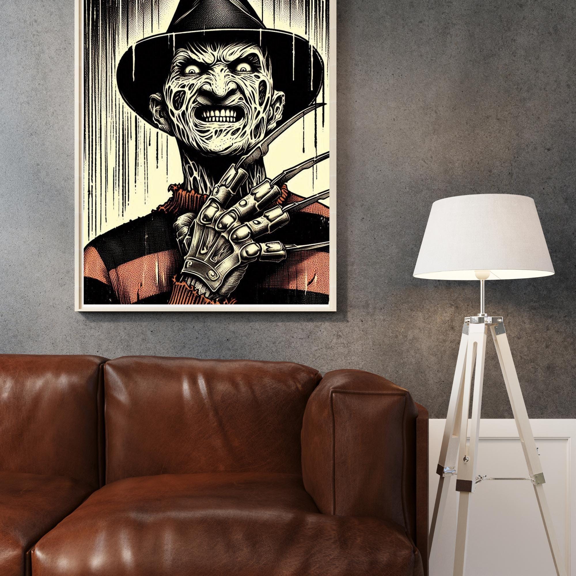 Freddy Krueger Digital Art Print | Unique Horror Decor | Instant DL ...