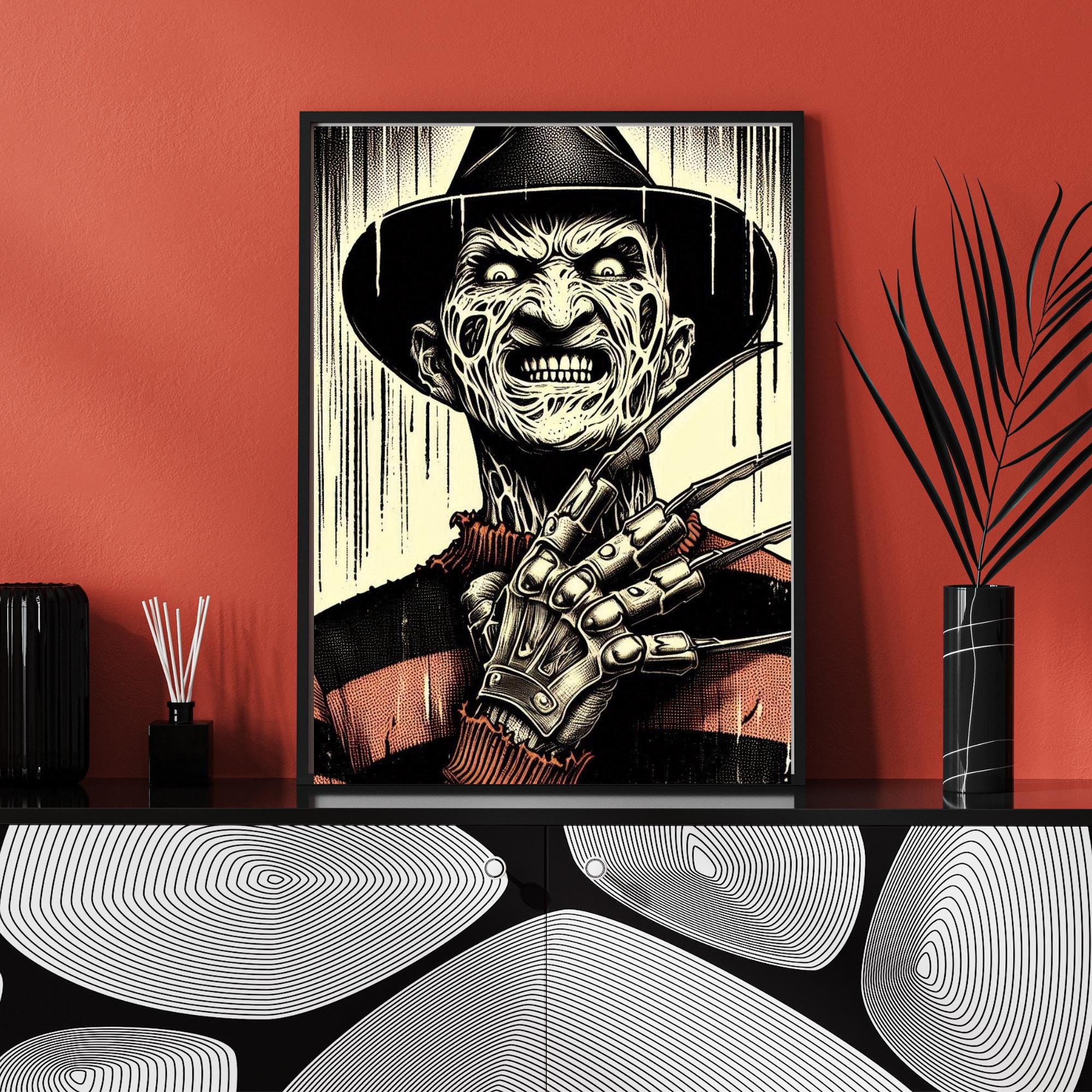 Freddy Krueger Digital Art Print Unique Horror Artwork Perfect for Home ...