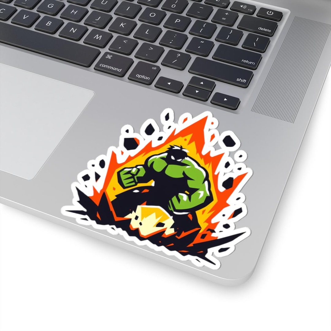 Raging Hulk Stickers, Water Bottle Decals, Laptop Sticker, Unique ...