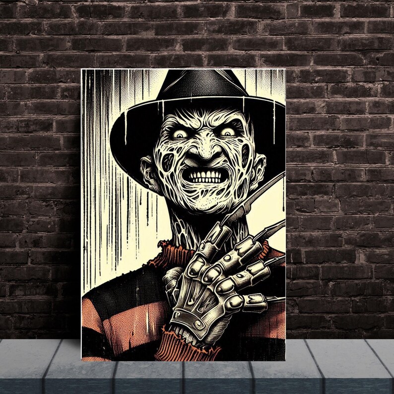 Freddy Krueger Digital Art Print Unique Horror Artwork Perfect for Home ...