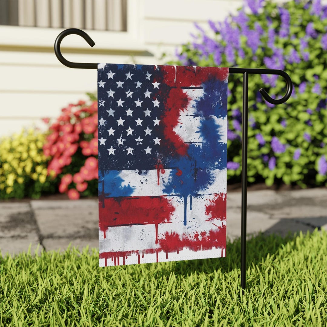 Red,white and Blue,patriotic 4th of July House Banner, USA Flag Yard ...