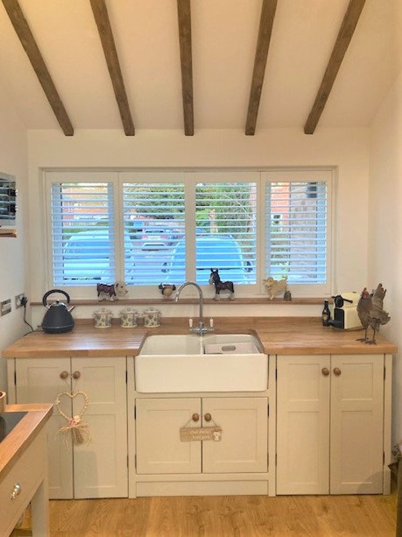 Handbuilt Solid Pine Freestanding Sink/double Appliance Unit With an 800mm Double Butler Sink ...
