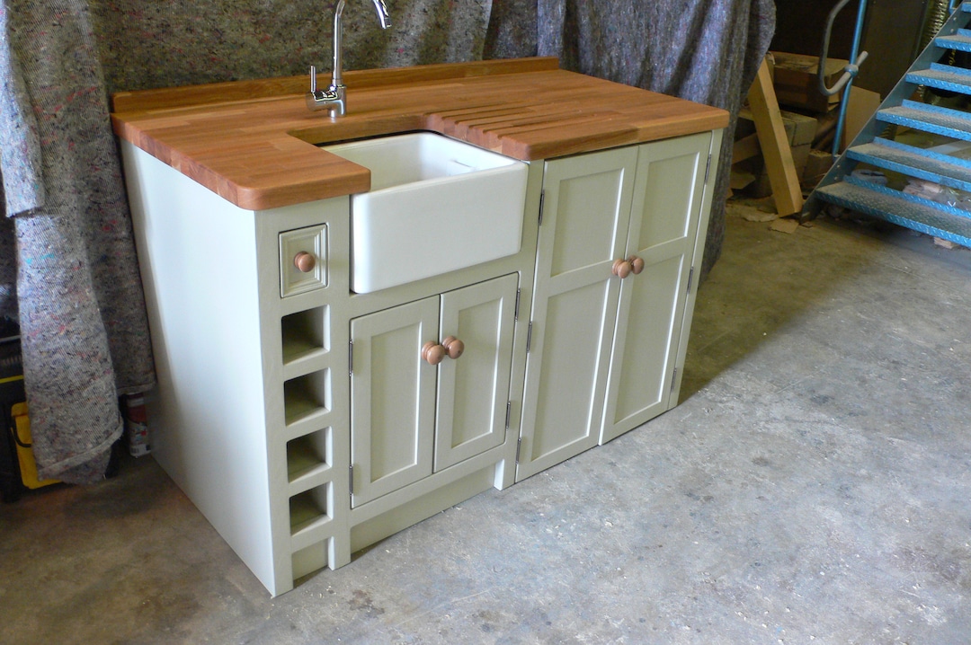 Handbuilt Solid Pine Freestanding Belfast Sink/appliance Unit,painted ...