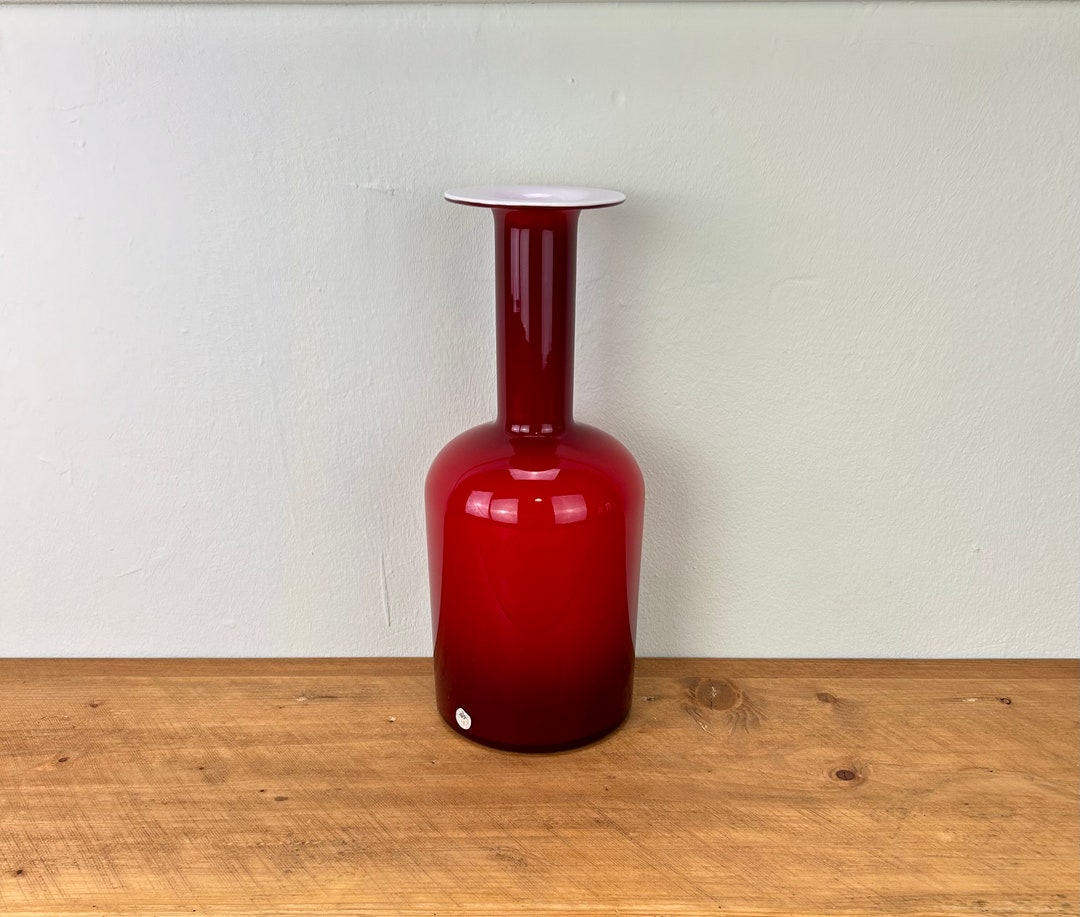 Scandinavian Vase / Holmegaard / Otto Bauer / 60s / Denmark / Red - Etsy UK