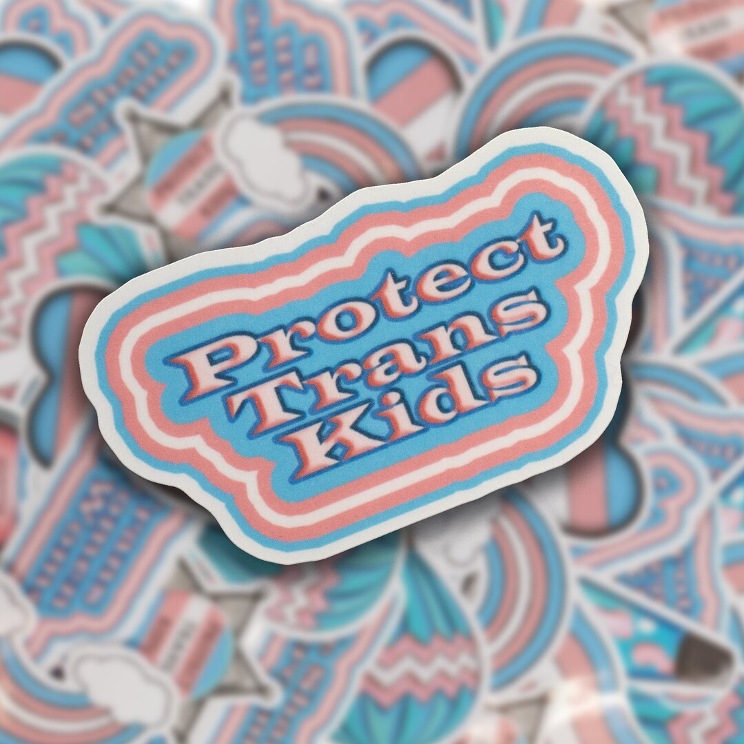 Bold Protect Trans Kids Sticker Laminated Water Resistant - Etsy