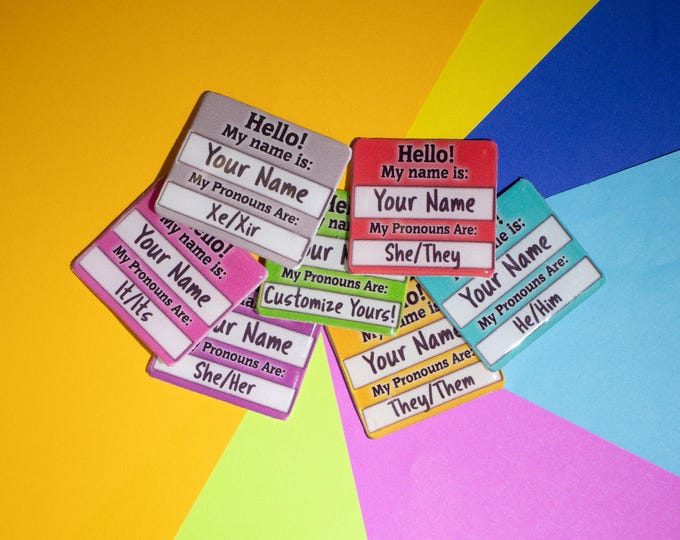 Bulk Pronoun Badges (collage Style), Bulk One-inch Mini Badges, Back to ...