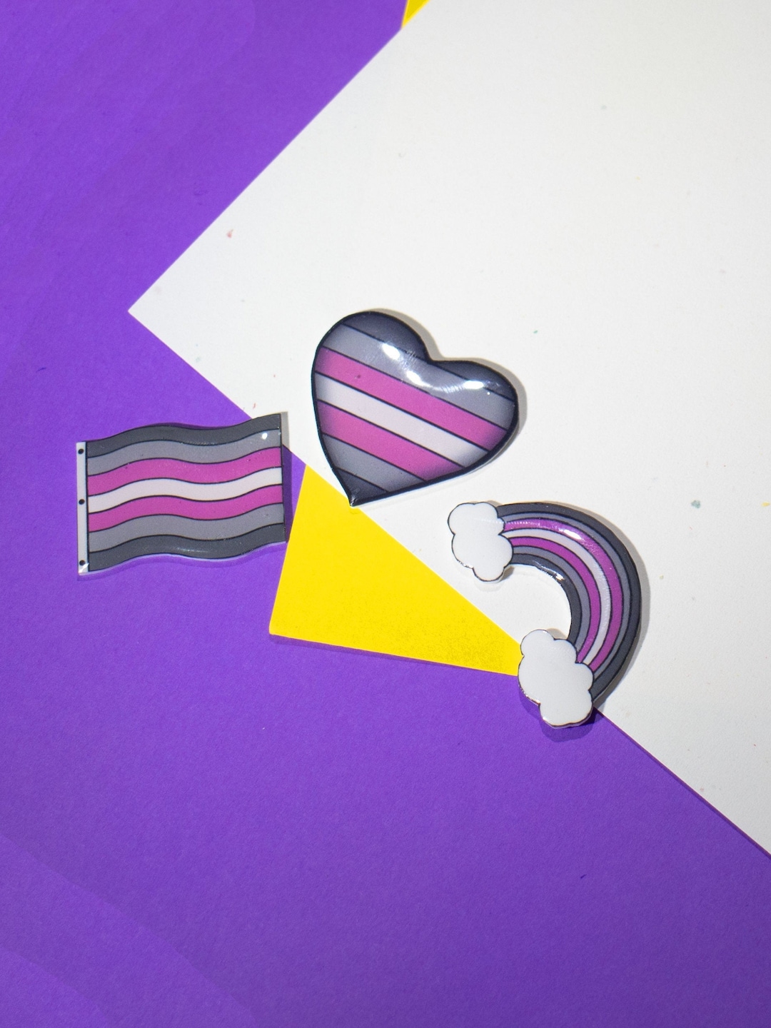 Demigirl Pride Pin Set, LGBTQ, Handmade - Etsy