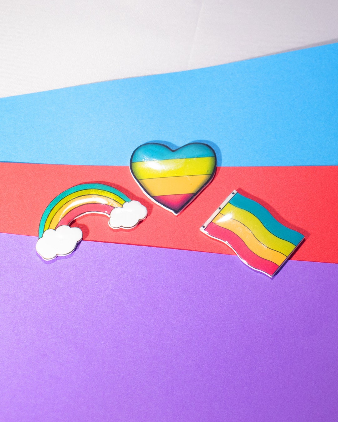 Panromantic Pride Pin Set, LGBTQ+, Handmade - Etsy