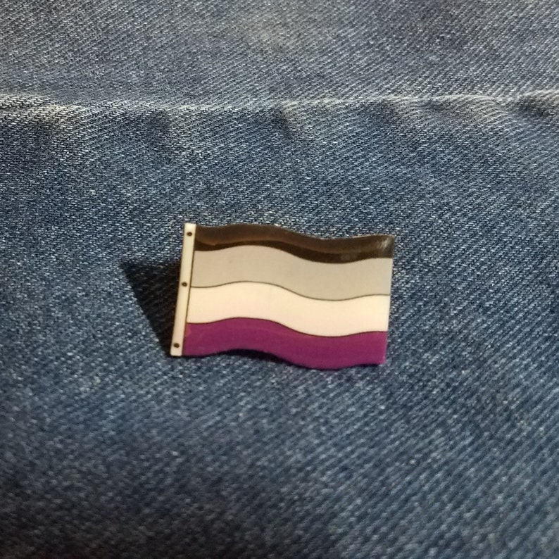Asexual Pride Pin Lgbt Pin Asexual T Pride Pin Rainbow Etsy