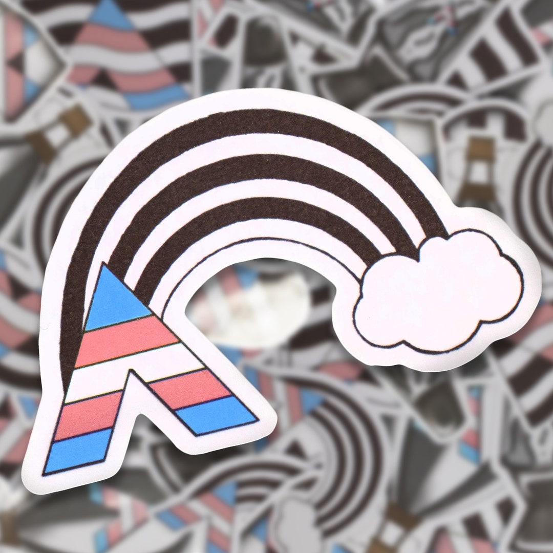 Trans Ally Rainbow Sticker, Waterproof, Transgender - Etsy