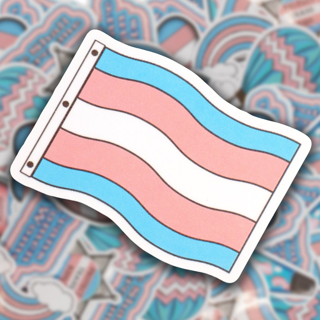Transgender Pride Flag Sticker, Waterproof - Etsy
