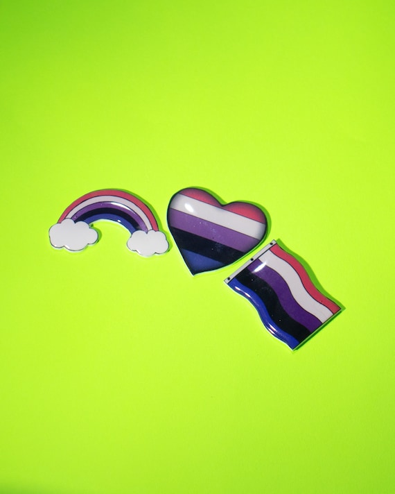 Conjunto De Pines De Orgullo Fluido De Género Lgbt Lgbtq Etsy España
