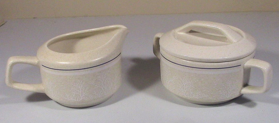 Lenox Temper-ware 'silhouette' Sugar Bowl With Lid and Creamer. Like ...