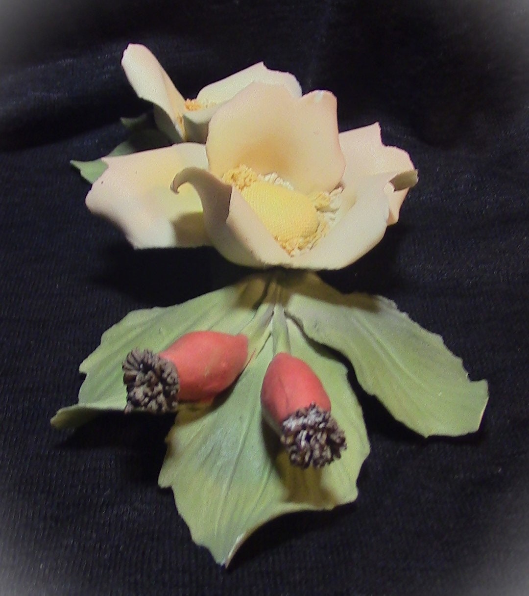 Capodimonte Porcelain Rose 'sweetbriar Rose' gorgeous Condition - Etsy