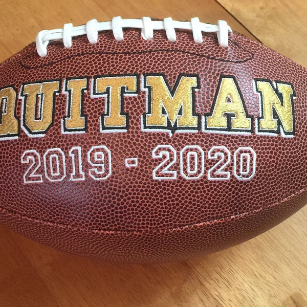 Embroidered Football - Etsy