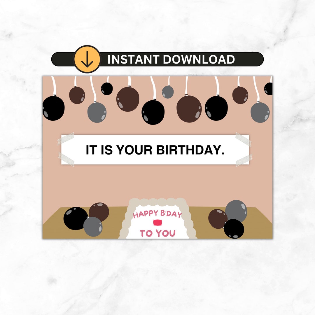 The Office Themed Birthday Greeting Card It is Your Birthday - Etsy