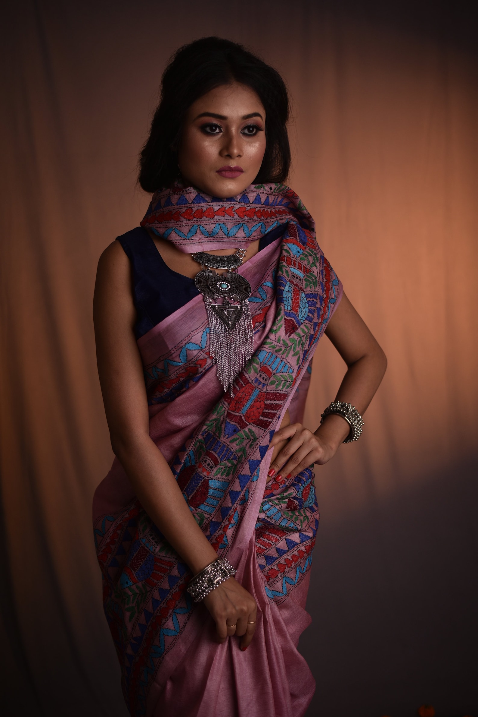 Exclusive Kantha Stitch Sari Saree Pure Tassar With Blouse Piece.duty ...