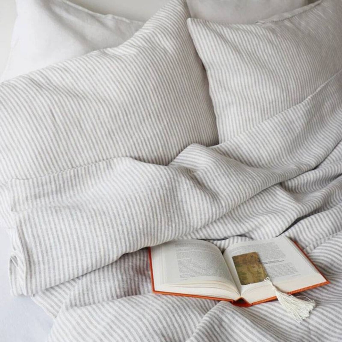 Pure Flax Linen Sheet Set Fitted Sheet Flat Sheet Pillowcases | Etsy