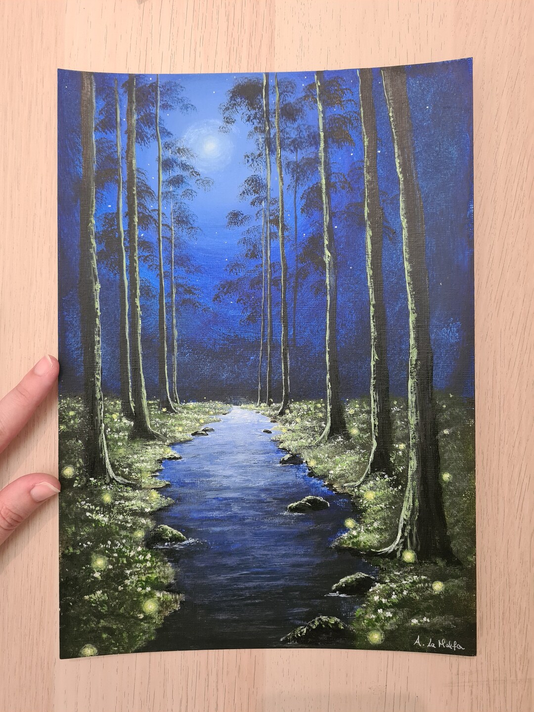 Enchanted Forest ORIGINAL PAINTING Acrylics on Paper - Etsy