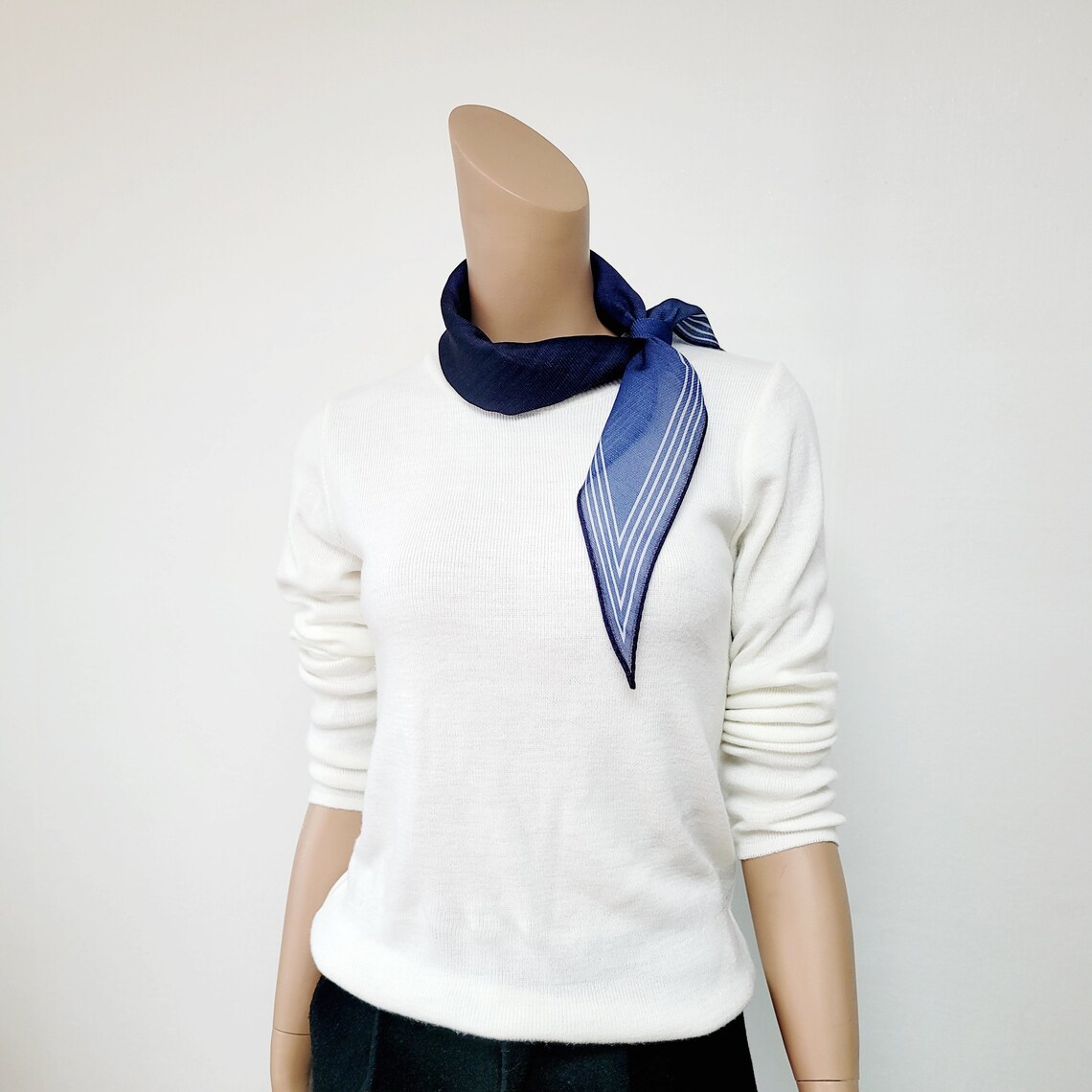 Diamond-shaped Woolsilk Scarf, Wool Silk Scarf, Rhombus Scarf, Spring ...