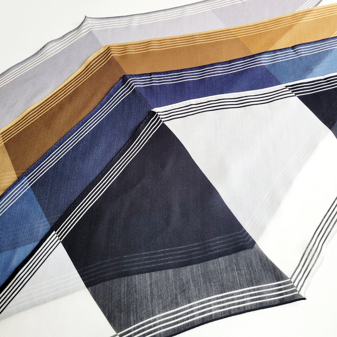 Diamond-shaped Woolsilk Scarf, Wool Silk Scarf, Rhombus Scarf, Spring ...