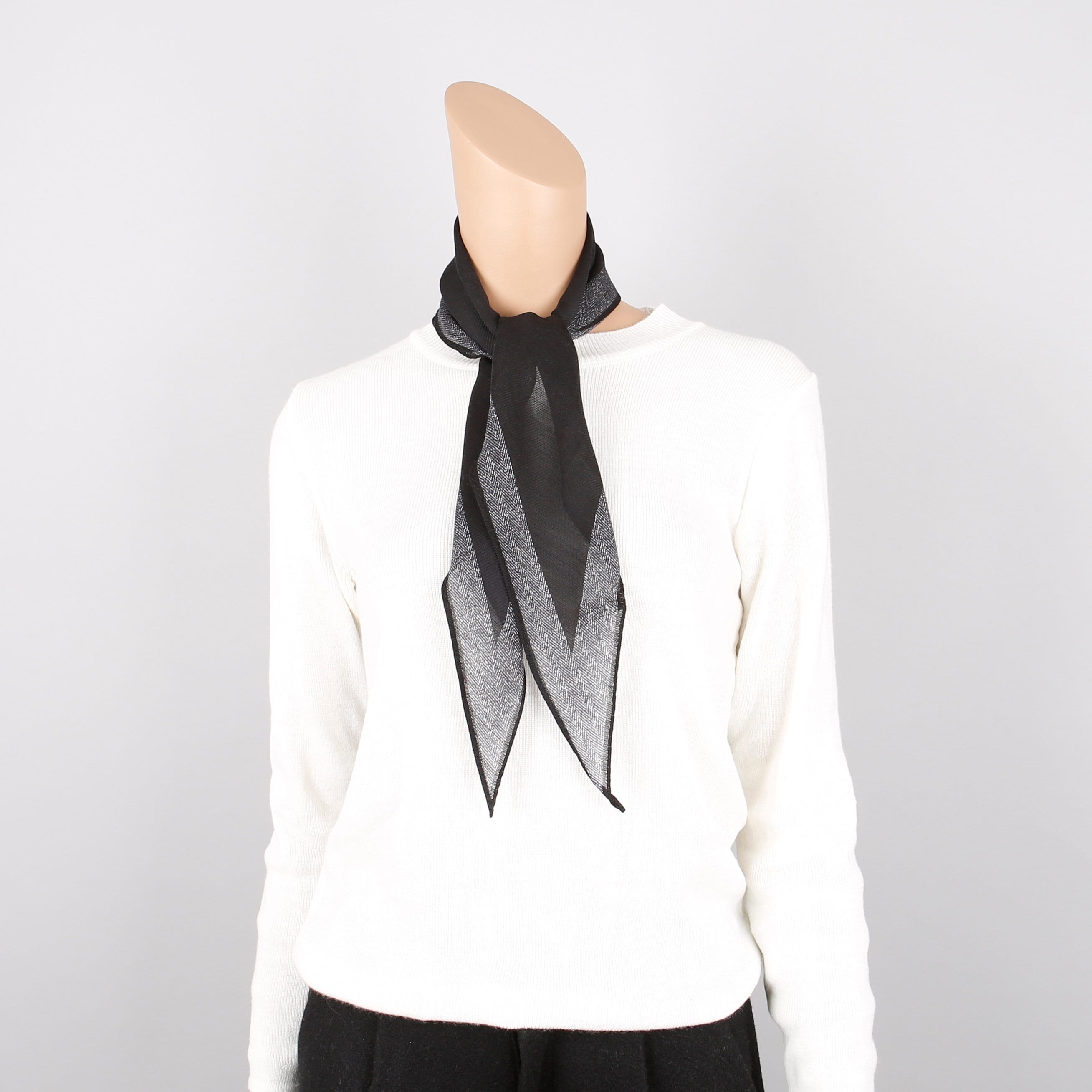 Herringbone Diamond-shaped Scarf, Woolsilk Scarf, Rhombus Scarf, Spring ...