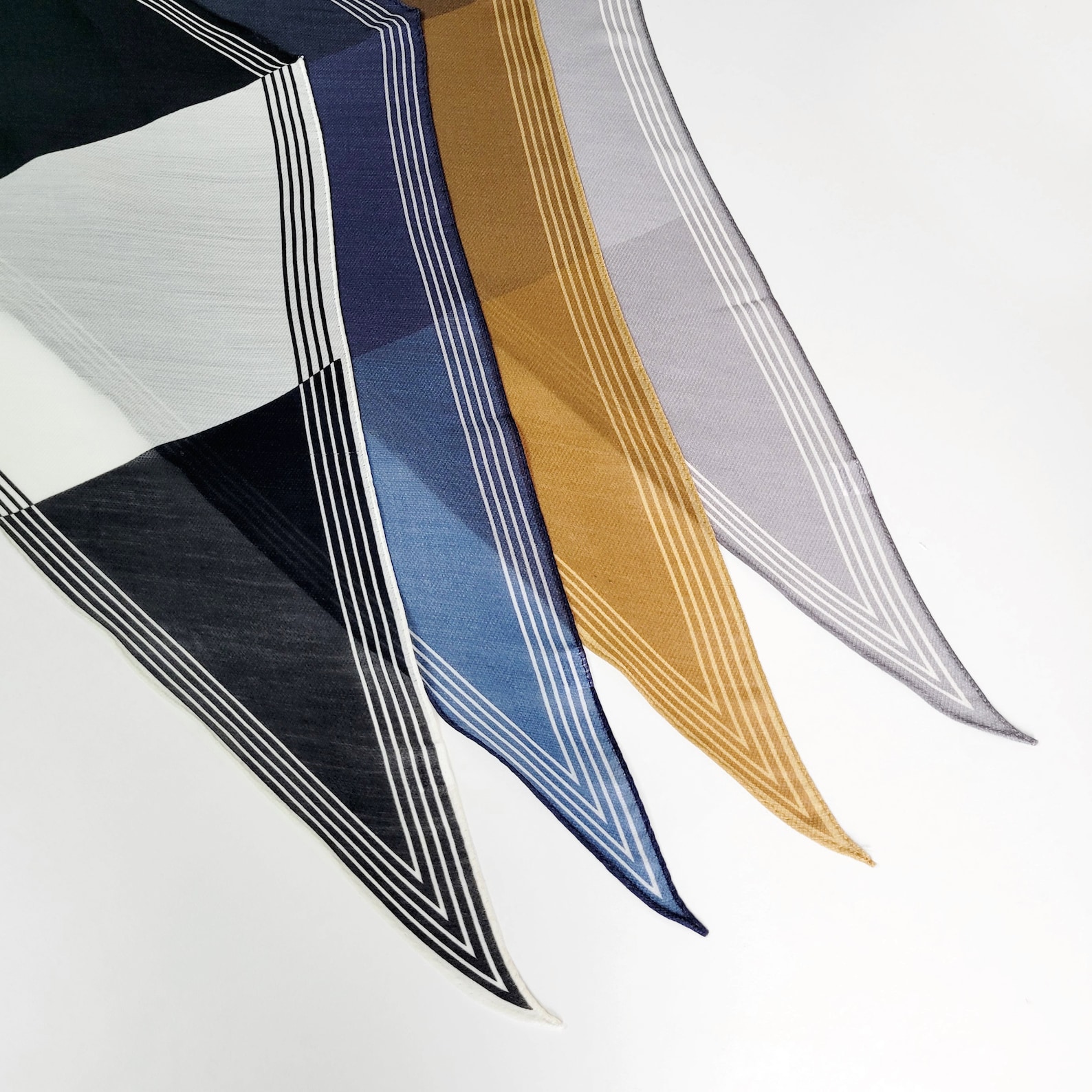 Diamond-shaped Woolsilk Scarf, Wool Silk Scarf, Rhombus Scarf, Spring ...