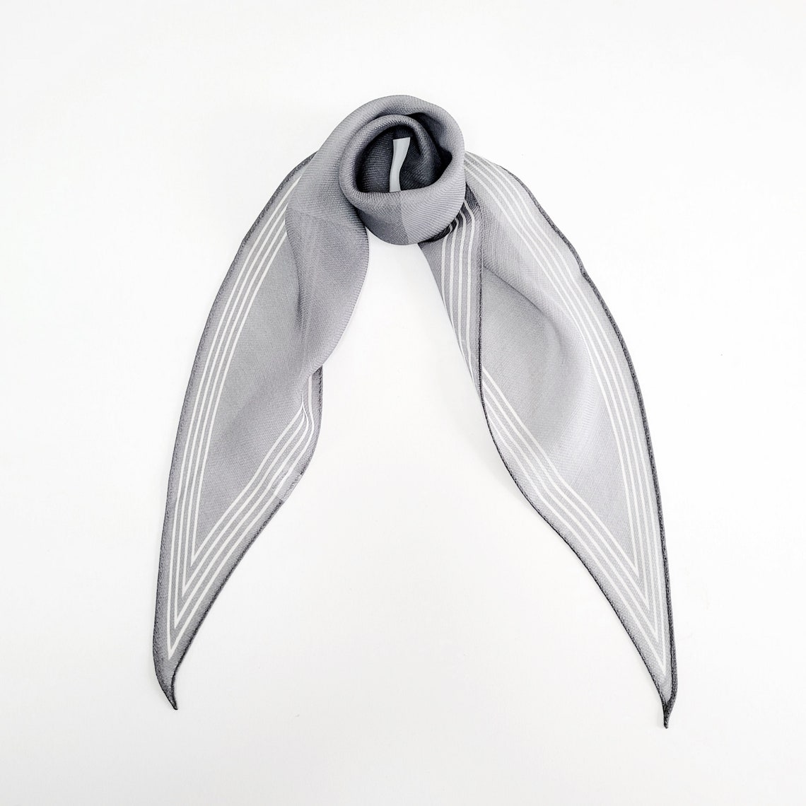 Diamond-shaped Woolsilk Scarf, Wool Silk Scarf, Rhombus Scarf, Spring ...