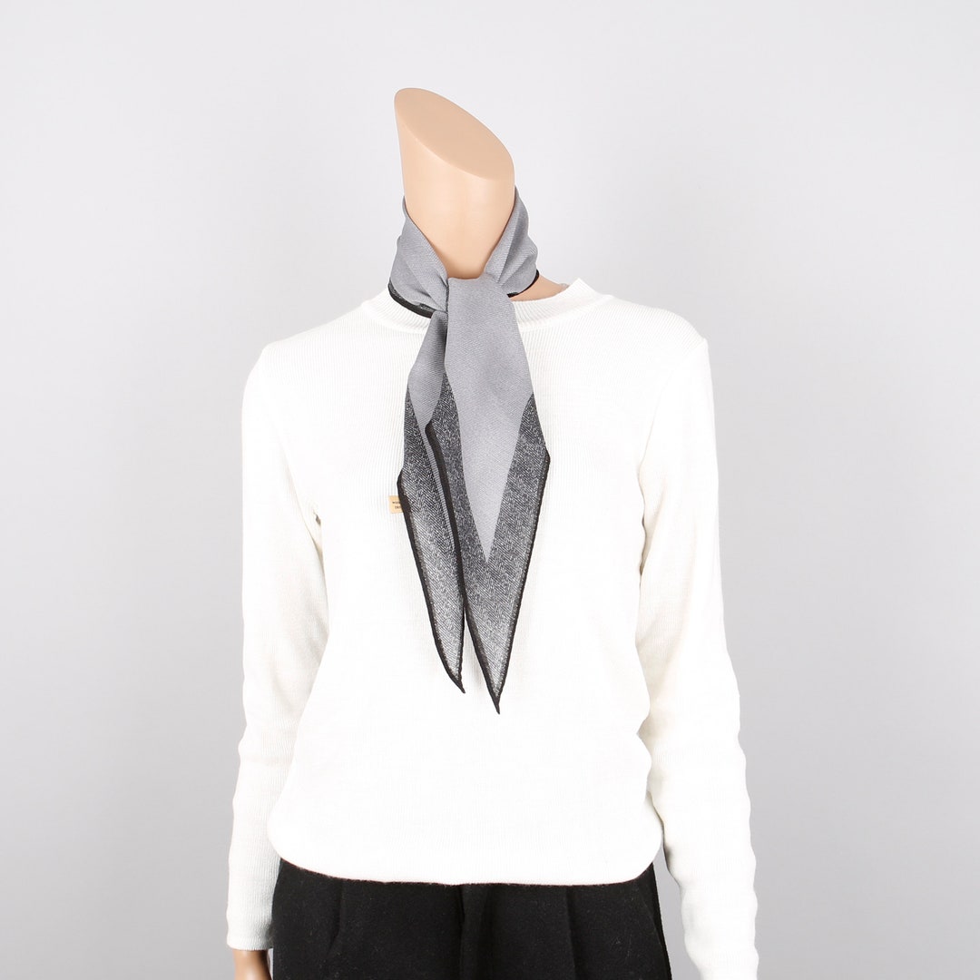 Herringbone Diamond-shaped Scarf, Woolsilk Scarf, Rhombus Scarf, Spring ...
