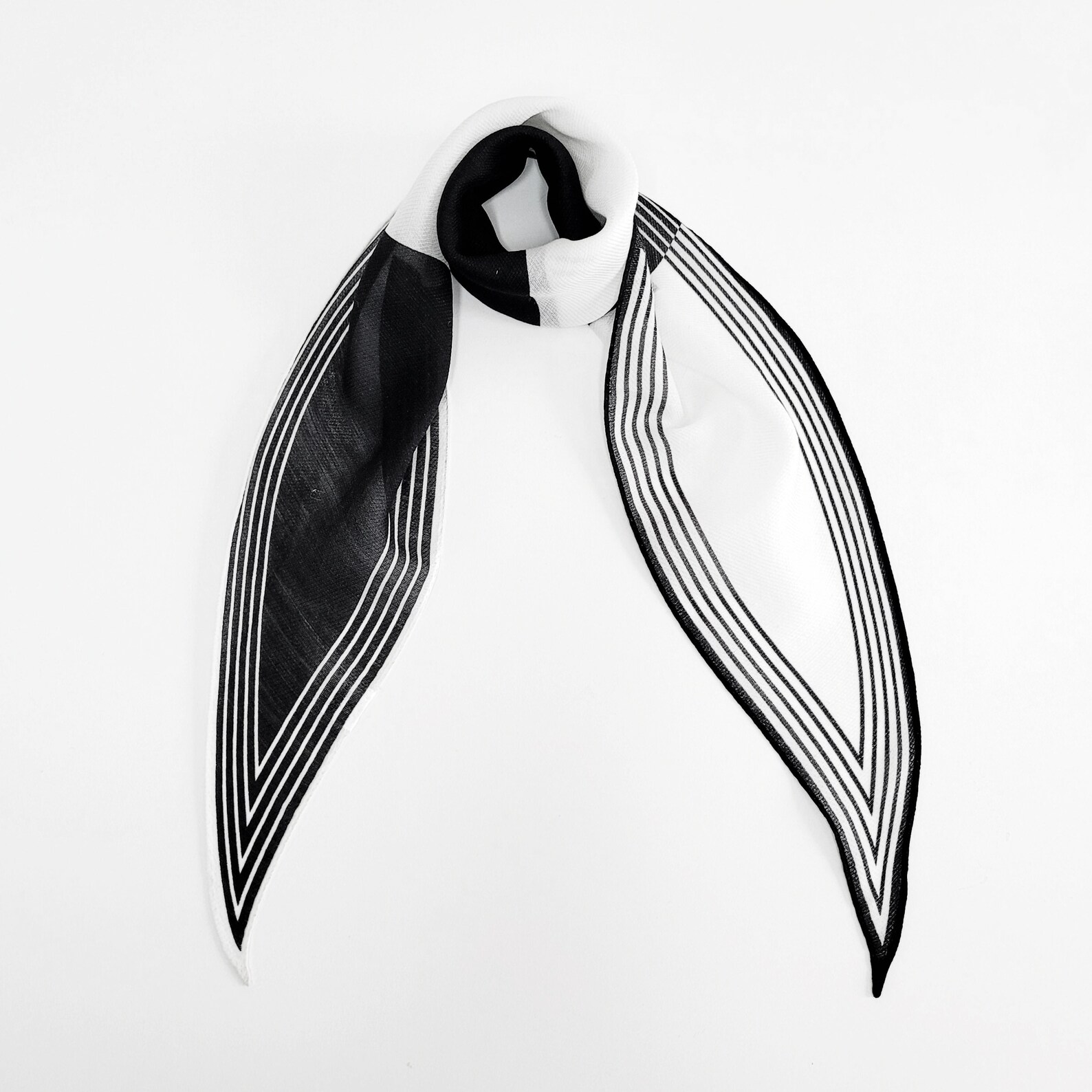 Diamond-shaped Woolsilk Scarf, Wool Silk Scarf, Rhombus Scarf, Spring ...